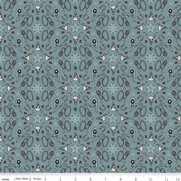 John Wayne Courage Bandana - Storm - Riley Blake Designs – Homestead Quilts
