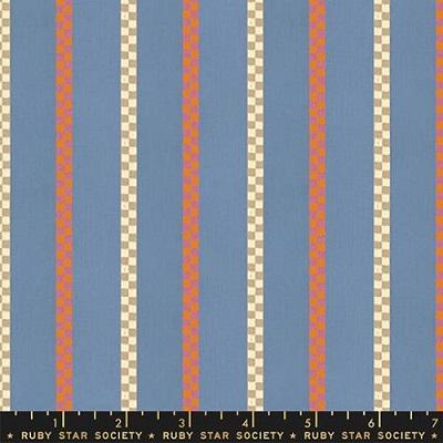 7/8 Yard Woven Warp Weft Honey Blue Stripe - Ruby Star Society ...